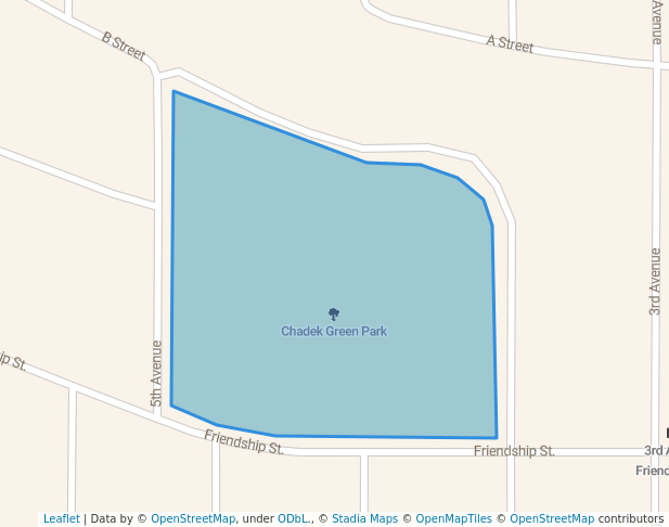 Chadek Green Park in Iowa City | Map and Routes