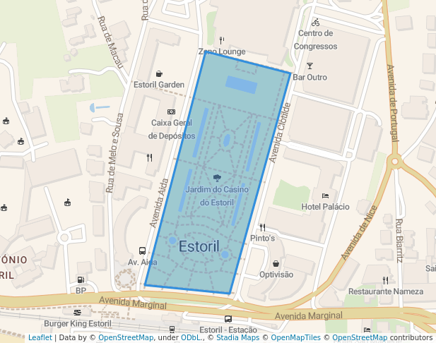 Jardim do Casino do Estoril in Estoril | Map and Routes