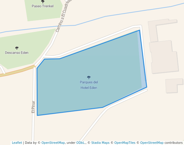 Parques del Hotel Eden in La Falda | Map and Routes