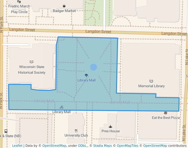 Library Mall in Madison | Map and Routes