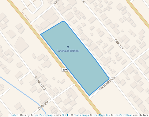 Cancha de Béisbol in Manta | Map and Routes