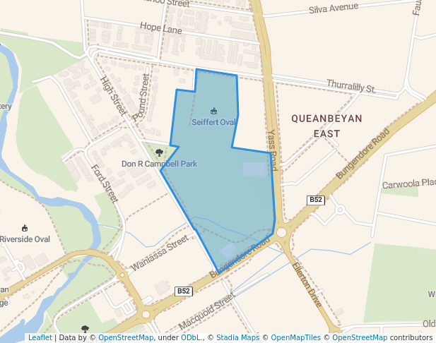 Taylor Park in Queanbeyan East | Map and Routes