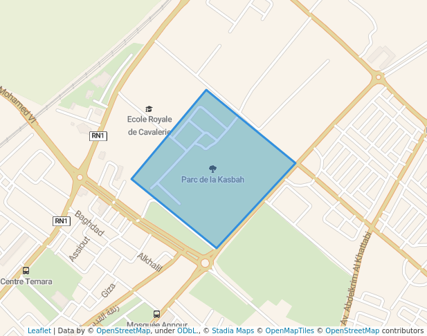 Parc de la Kasbah in Témara | Map and Routes