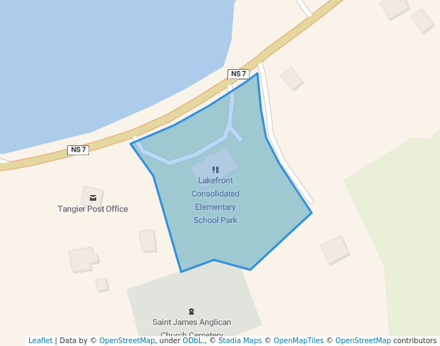 Lakefront Consolidated Elementary School Park in Tangier | Map and Routes
