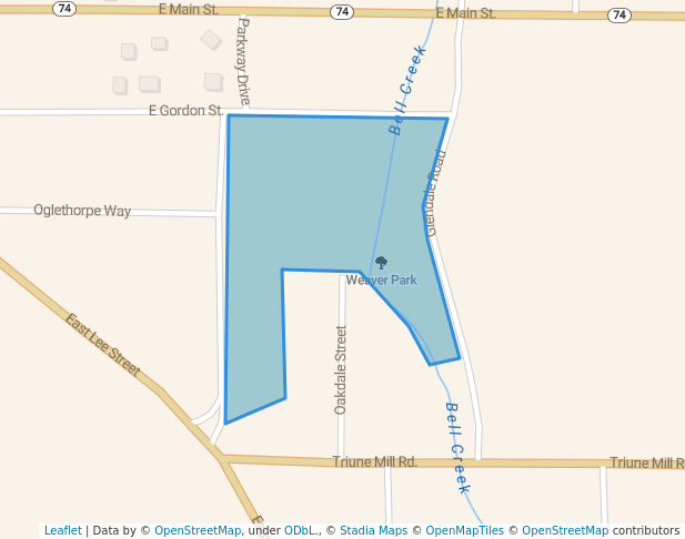 Weaver Park in Thomaston | Map and Routes