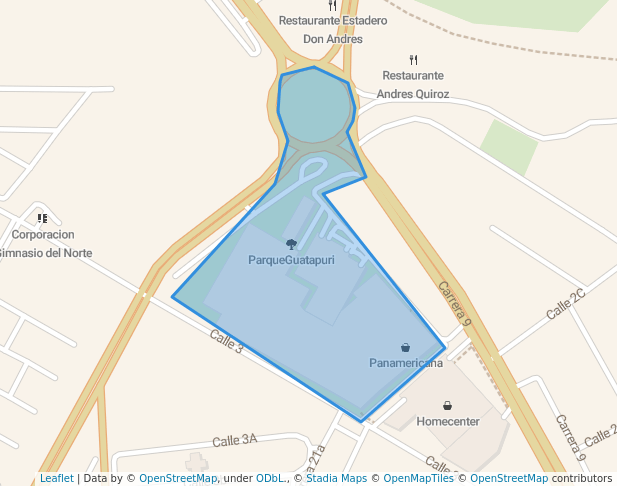ParqueGuatapuri in Valledupar | Map and Routes