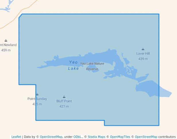 Yeo Lake Nature Reserve in Neale | Map and Routes