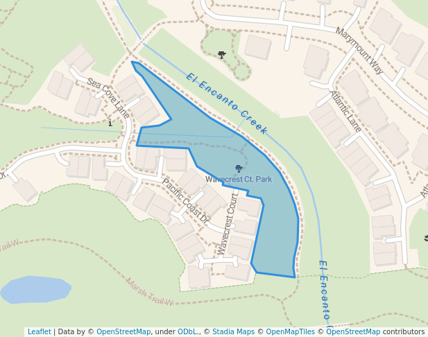 Wavecrest Ct. Park in Goleta | Map and Routes