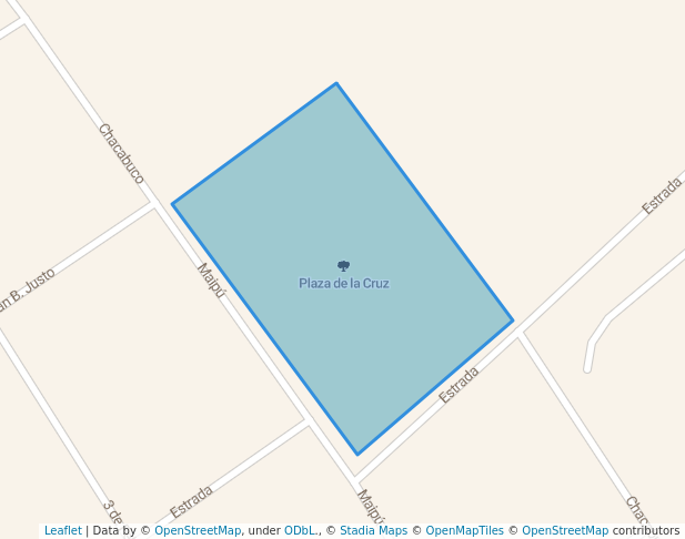 Plaza de la Cruz in Zárate | Map and Routes