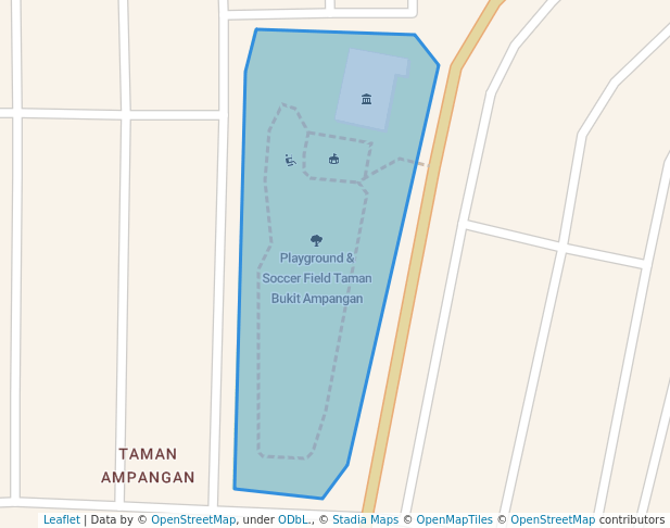 Playground & Soccer Field Taman Bukit Ampangan in Seremban | Map and Routes