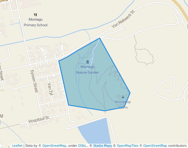 Montagu Nature Garden in Montagu | Map and Routes