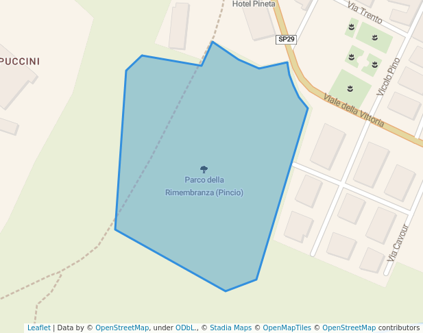 Parco della Rimembranza (Pincio) in Cagli | Map and Routes