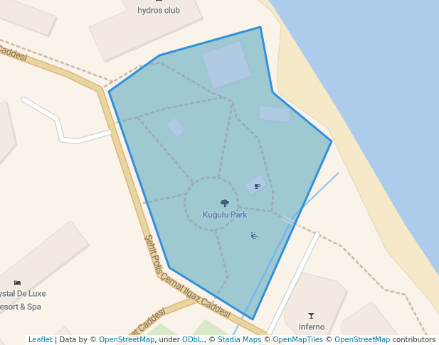 Kuğulu Park in Kemer | Map and Routes