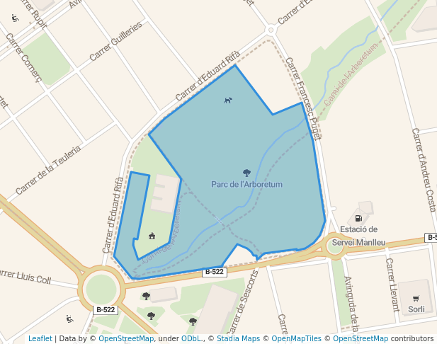 Parc de l'Arboretum in Manlleu | Map and Routes