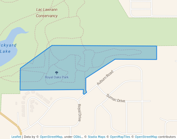 Royal Oaks Park in West Bend | Map and Routes
