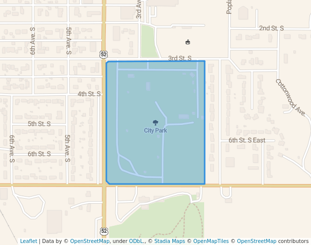 City Park in Carrington | Map and Routes