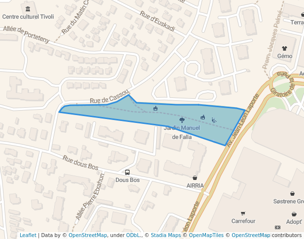 Jardin Manuel de Falla in Anglet | Map and Routes