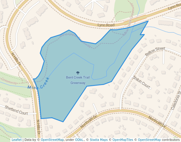 Bent Creek Trail Greenway in Raleigh | Map and Routes