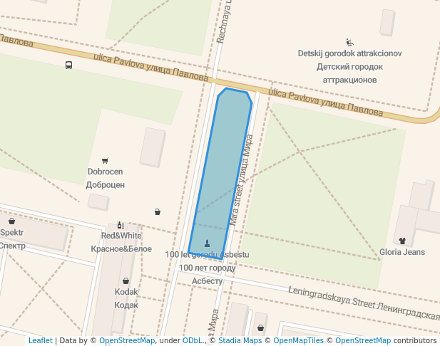 Аллея на улице Мира in Asbest | Map and Routes