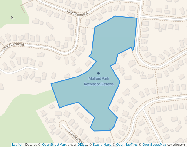Mulford Park Recreation Reserve in Dunedin | Map and Routes