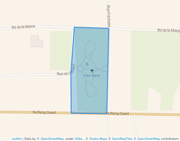 Parc Barré in Granby | Map and Routes