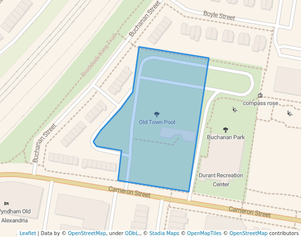 Old Town Pool in Alexandria | Map and Routes