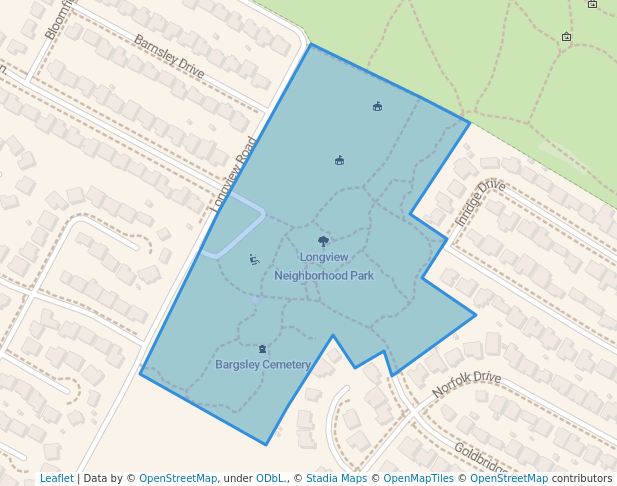 Longview Neighborhood Park in Austin | Map and Routes