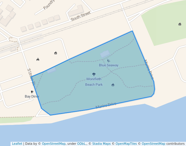 Monifieth Beach Park in Monifieth | Map and Routes