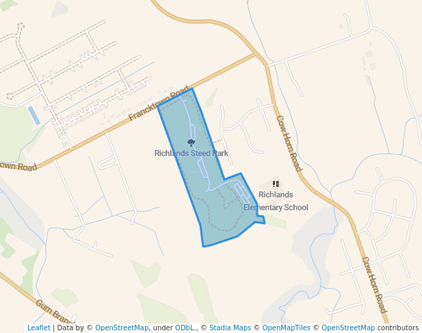 Richlands Steed Park in Richlands | Map and Routes