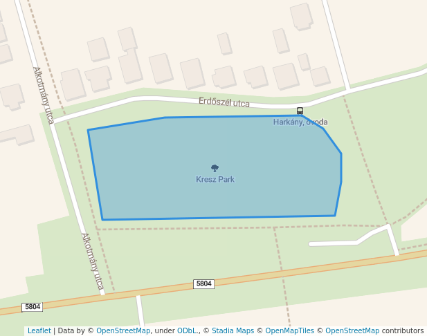 Kresz Park in Harkány | Map and Routes