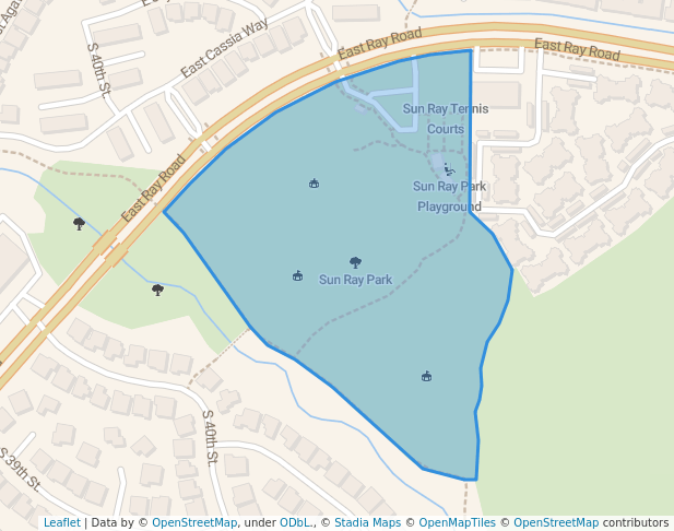 Sun Ray Park in Phoenix | Map and Routes