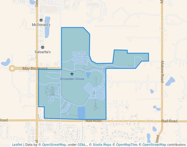 Snowden Grove in Southaven | Map and Routes
