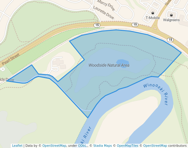 Woodside Natural Area in Colchester | Map and Routes
