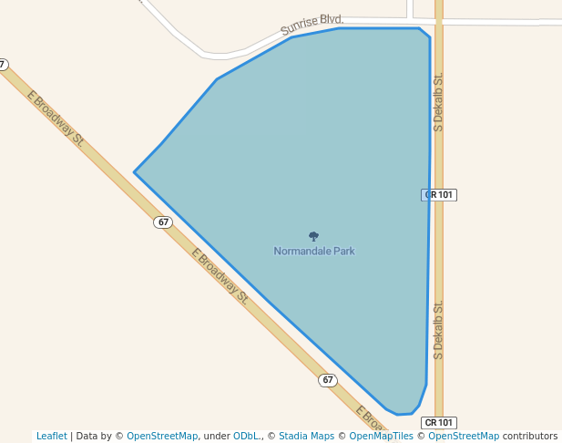 Normandale Park in Redwood Falls | Map and Routes