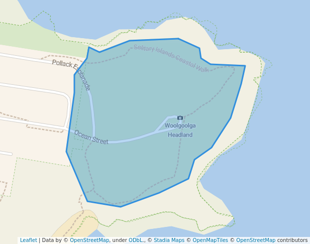 Woolgoolga Headland Beach Reserve in Woolgoolga | Map and Routes