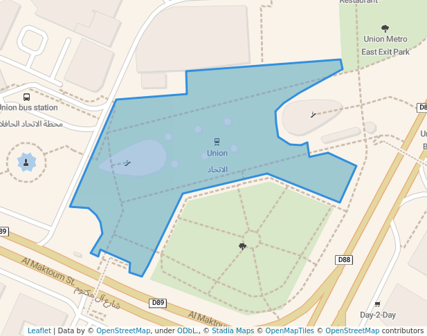 Union Metro Station Park in Dubai | Map and Routes