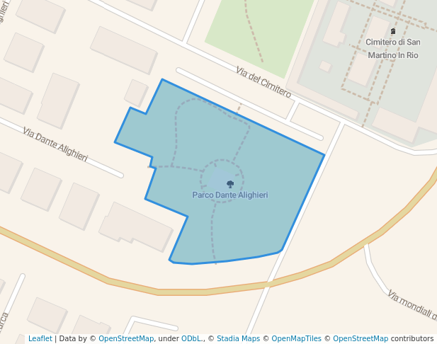 Parco Dante Alighieri in San Martino In Rio | Map and Routes