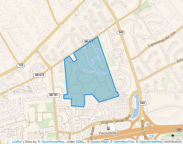 Nottoway Park in Vienna | Map and Routes