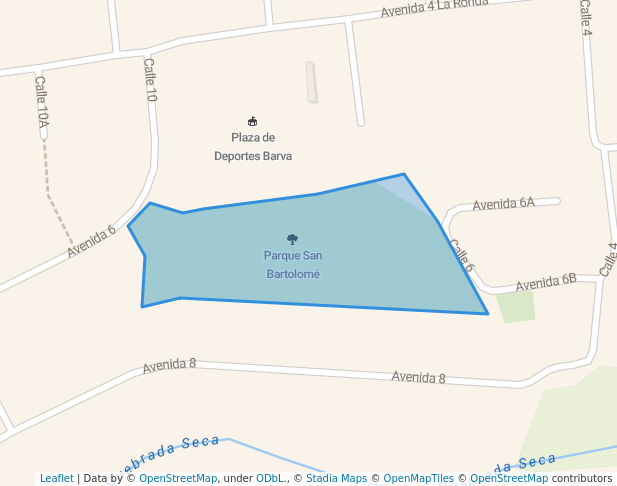 Parque San Bartolomé in Barva | Map and Routes