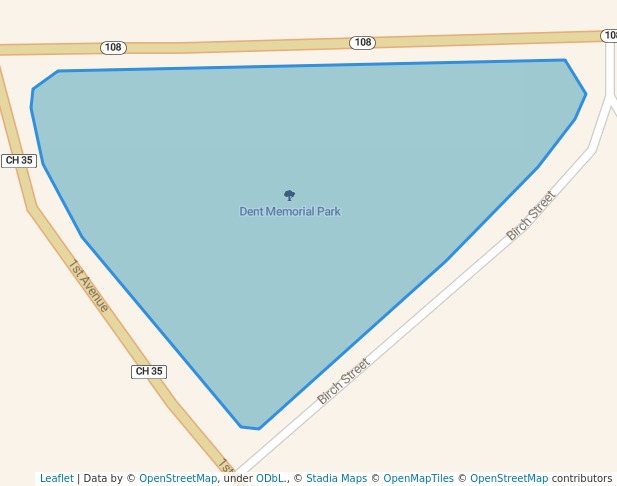 Dent Memorial Park in Dent | Map and Routes