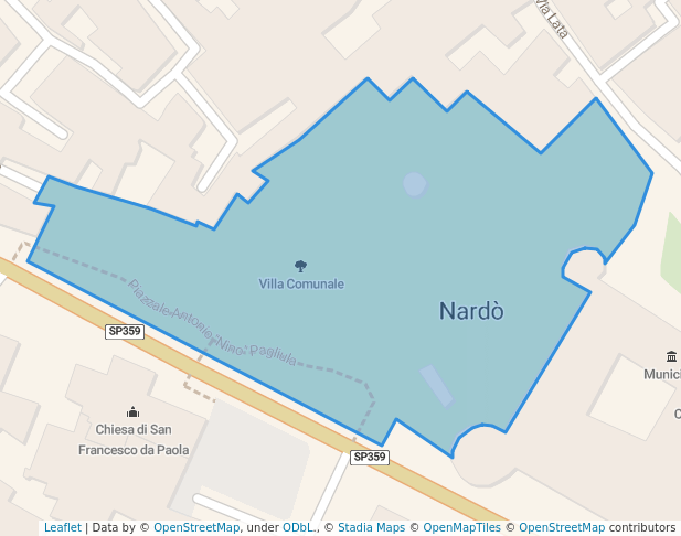 Villa Comunale in Nardò | Map and Routes