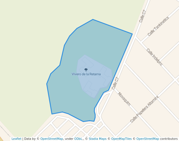 Vivero de la Retama in Miramar | Map and Routes