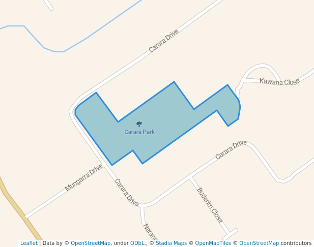 Carara Park in Kawana | Map and Routes