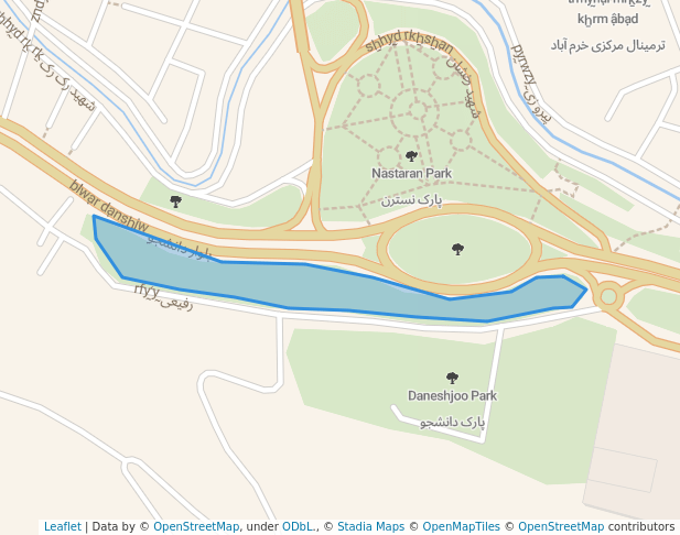 Daneshjoo Park in Khorramabad | Map and Routes