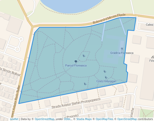 Parcul Floreasca in București | Map and Routes