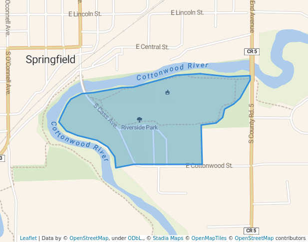 Riverside Park in Springfield | Map and Routes