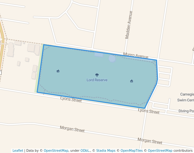 Lord Reserve in Carnegie | Map and Routes