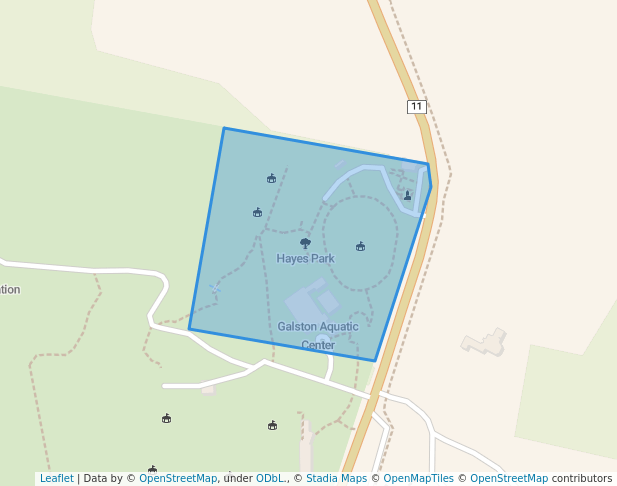 Hayes Park in Galston | Map and Routes