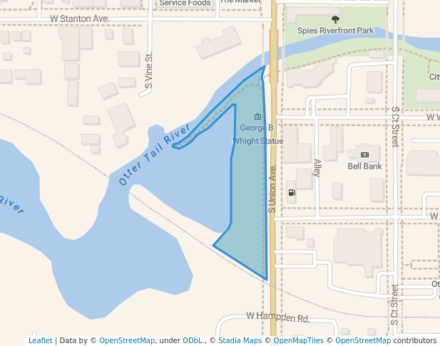 George B Wright Park in Fergus Falls | Map and Routes