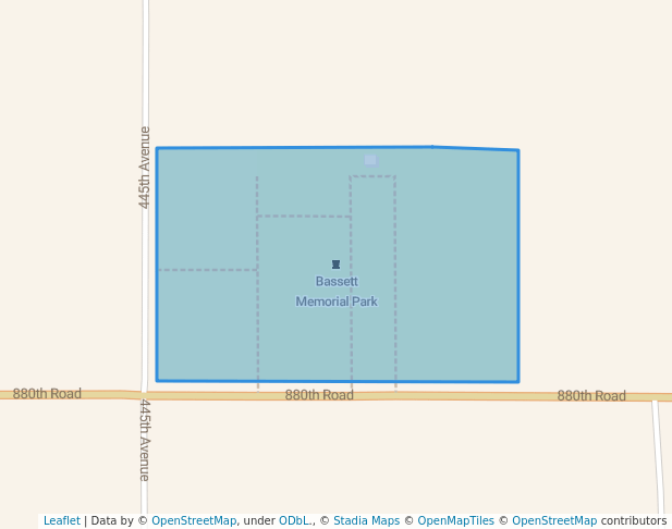 Bassett Memorial Park in Bassett | Map and Routes